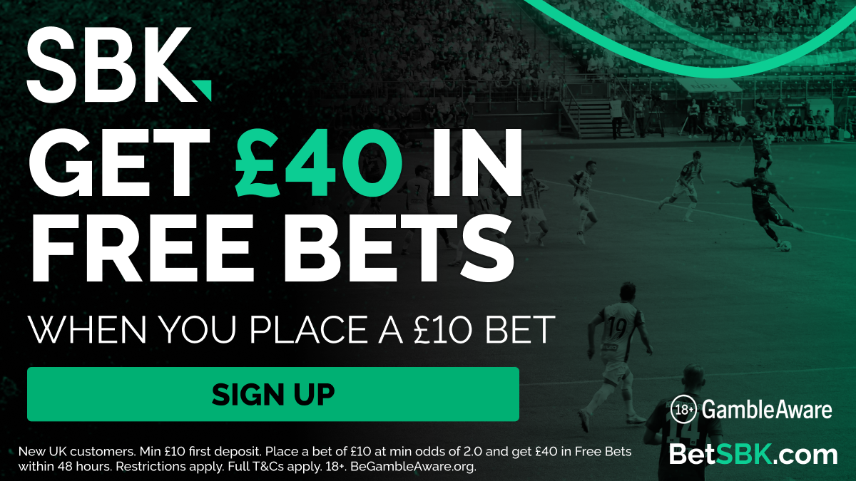 SBK Sign-Up Offer: Get £40 In Free Bets When You Bet £10 | Footy ...